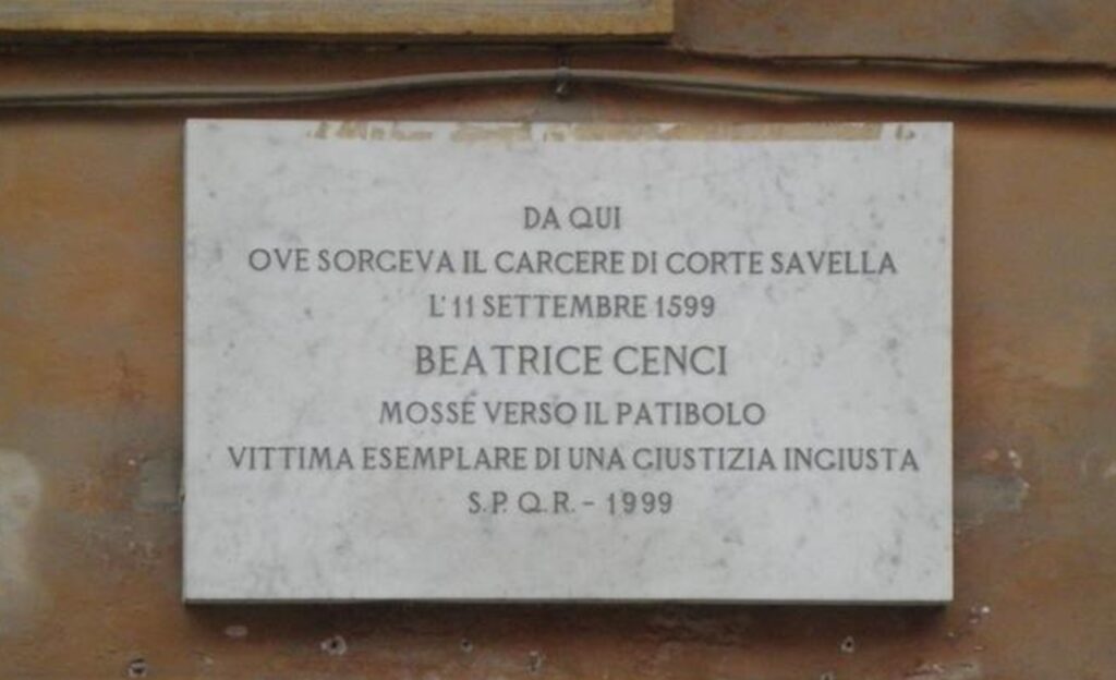 Beatrice Cenci: ingiusta fu la sua vita, ingiusta fu la sua fine